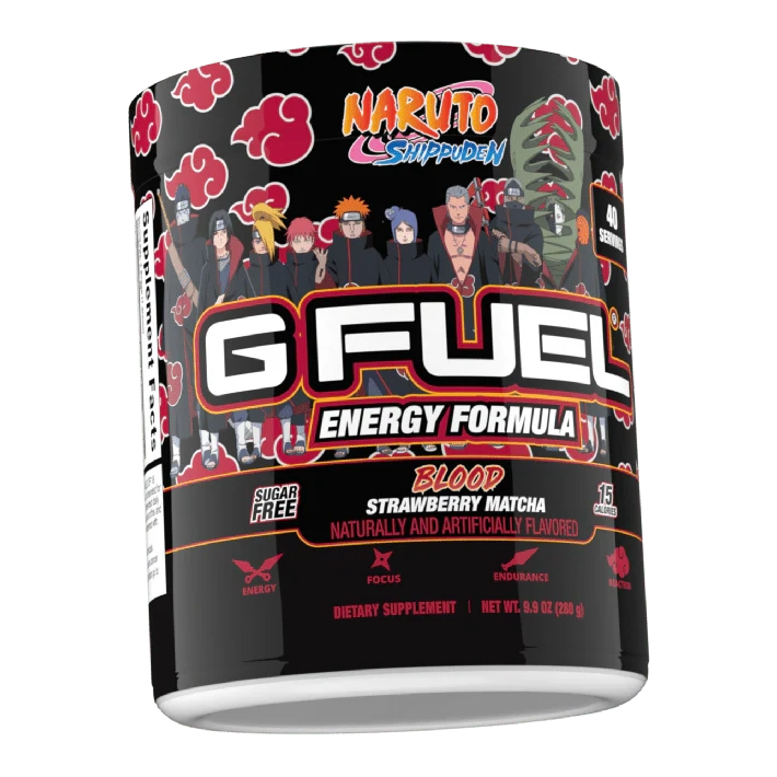 G Fuel Akatsuki Blood Tub - Naruto - 40 Servings - Energy Drink - UK ...