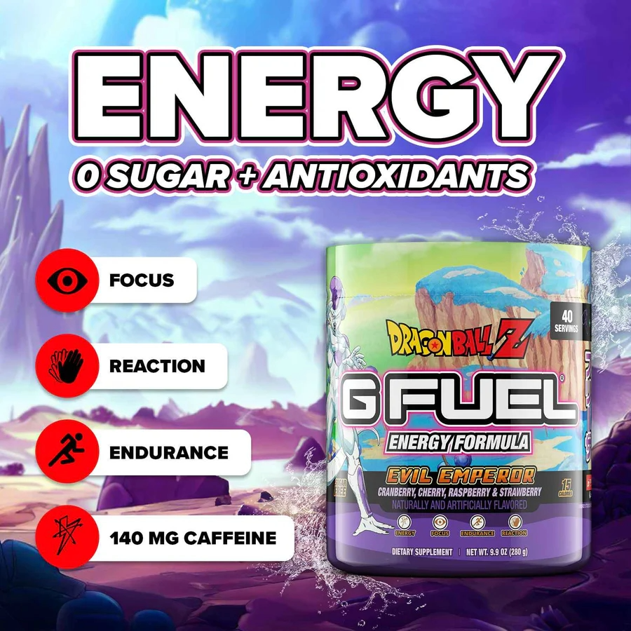 G Fuel Evil Emperor Tub - Energy Drink - Dragon Ball Z - 40 Servings ...
