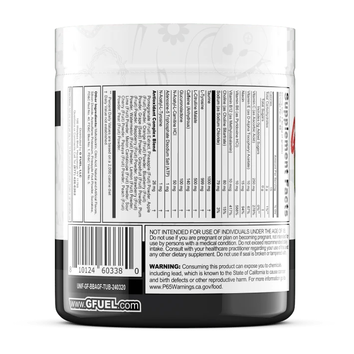 G Fuel Goth GF Tub - 40 Servings - Gamer - Energy Drink - UK – ESGAMING