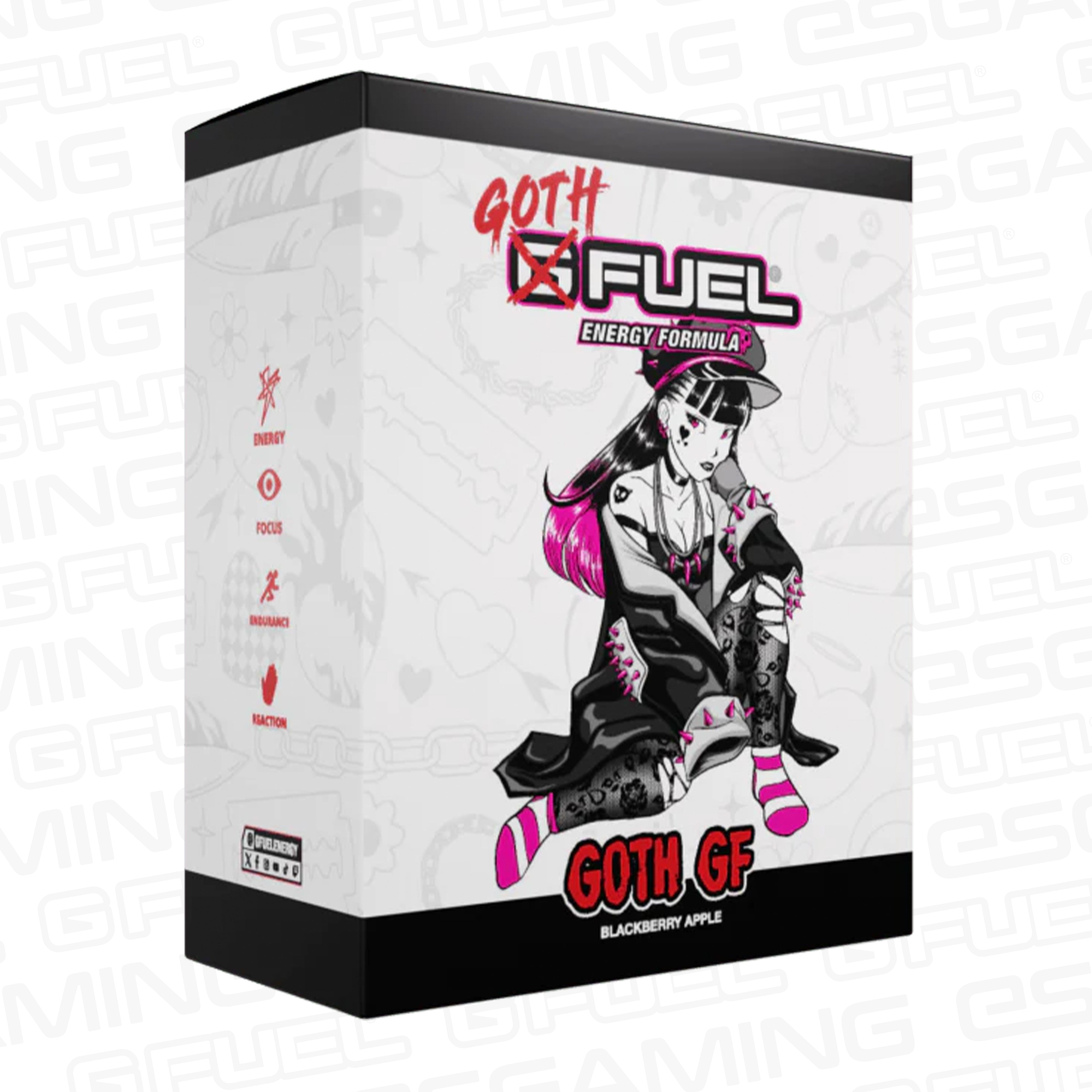 G Fuel Goth GF Collector Box - Waifu - Blackberry Apple - Energy Drink ...