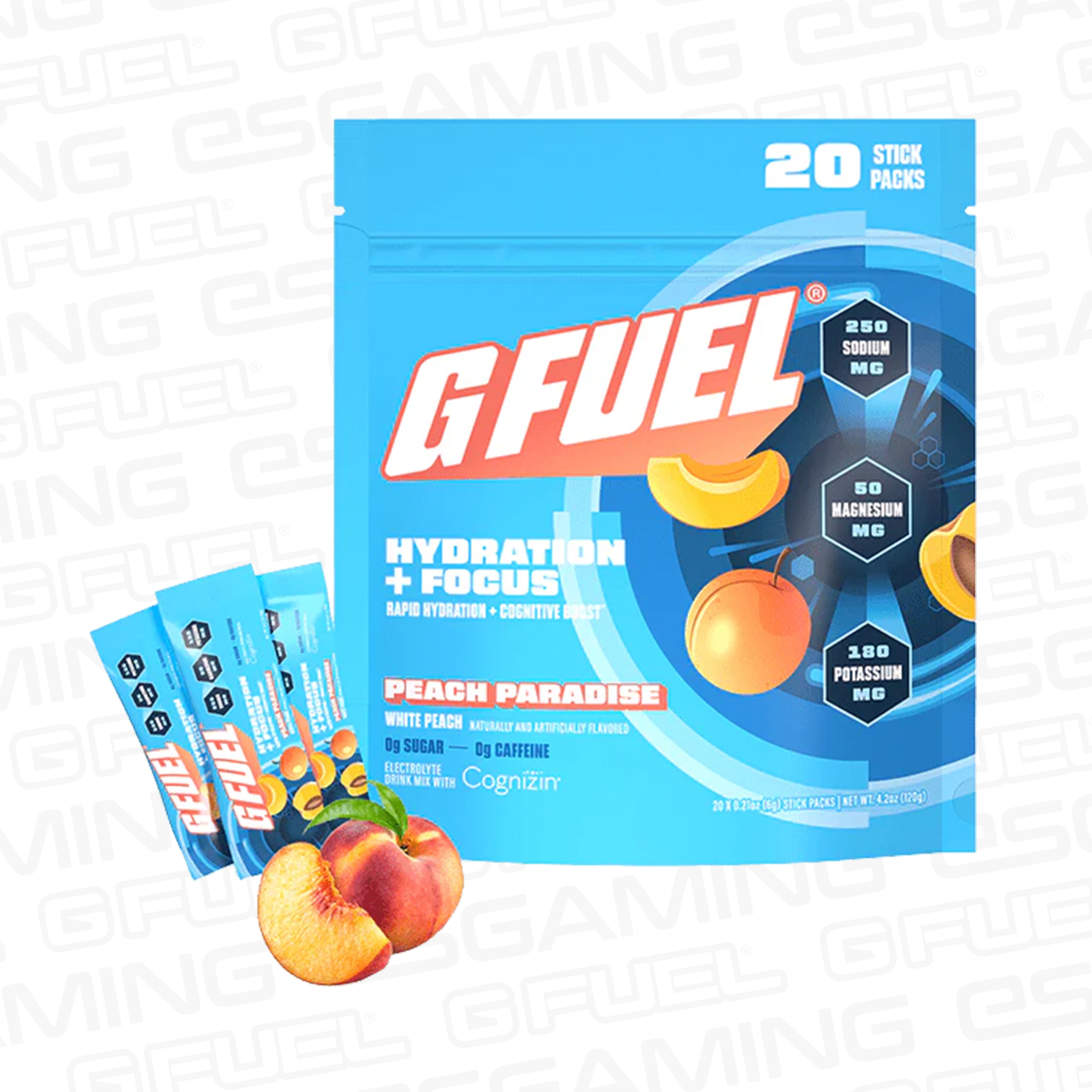 G Fuel Peach Paradise Pack - Hydration + Focus - 20 Stick Packs - UK ...