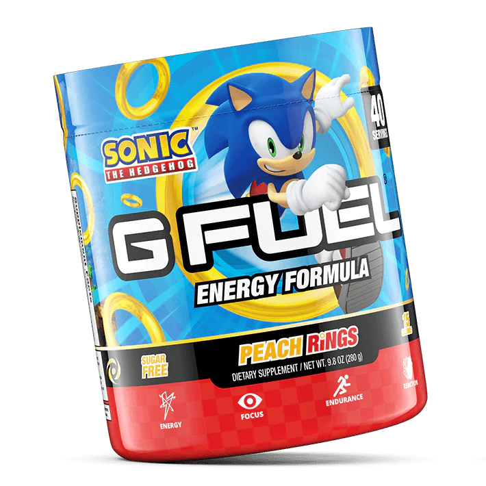 G Fuel Peach Rings Tub - 40 Servings - Sonic - Energy Drink - UK – ESGAMING