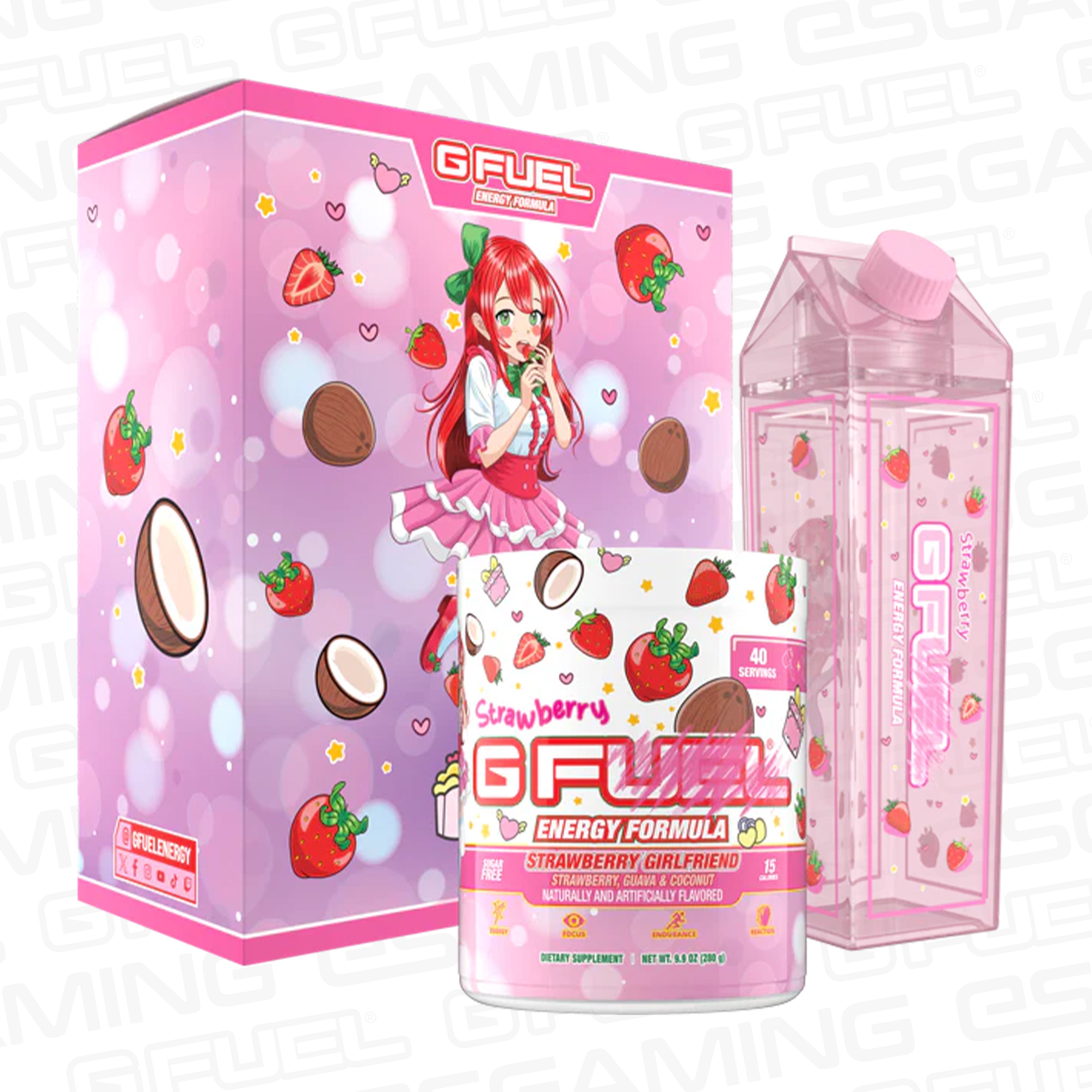 G Fuel Strawberry Girlfriend Collector Box - Energy Drink - UK – ESGAMING
