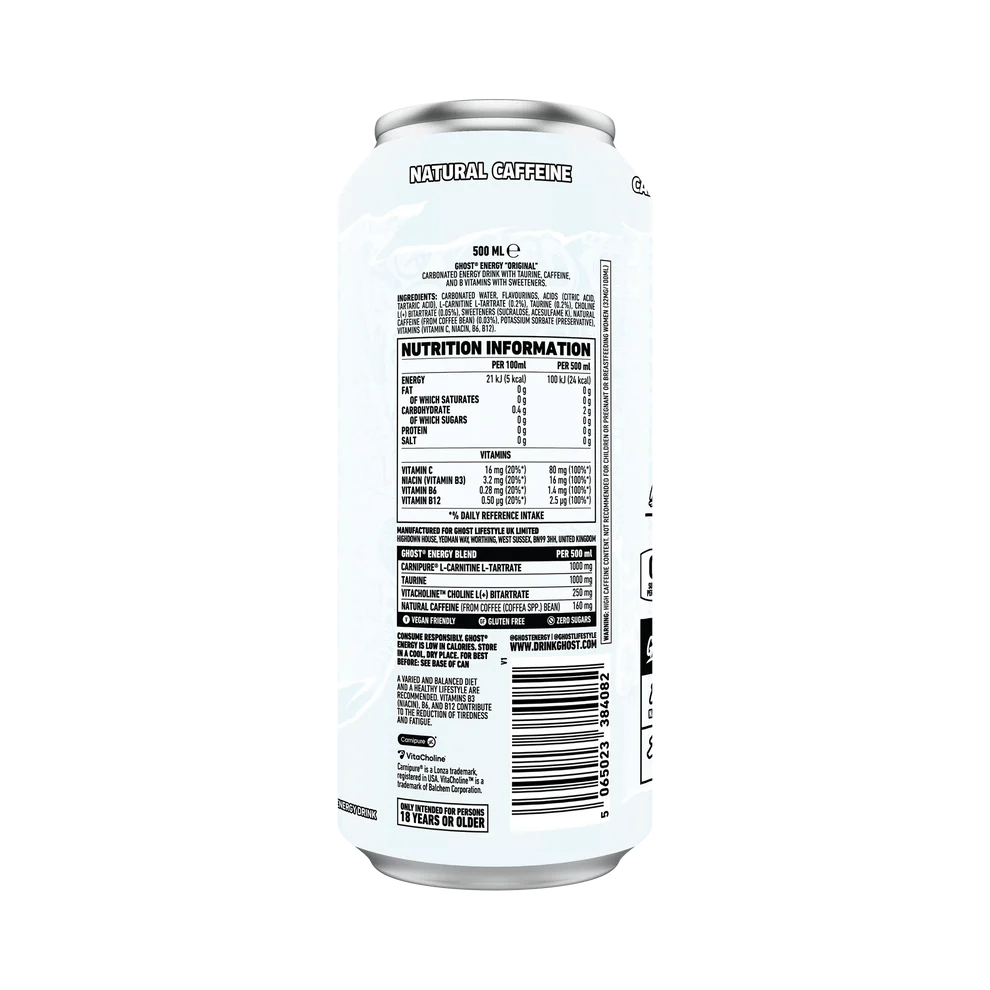 Ghost Energy OG Original Cans - Energy Drink - Zero Sugar - Caffeine ...
